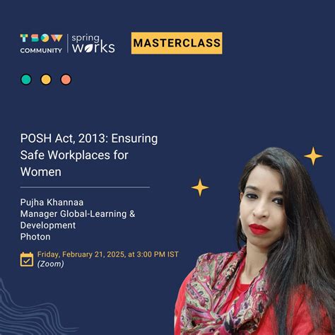 🎉 Join Us For An Insightful Tsow Community Webinar Featuring Pujha… The Shape Of Work