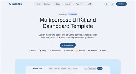 saasable free multipurpose ui kit and dashboard template mui store