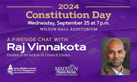 Madison Vision Series Continues With Constitution Day Lecture Jmu