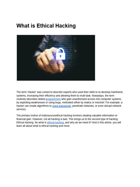 ethical hacking pdf security hacker white hat computer security