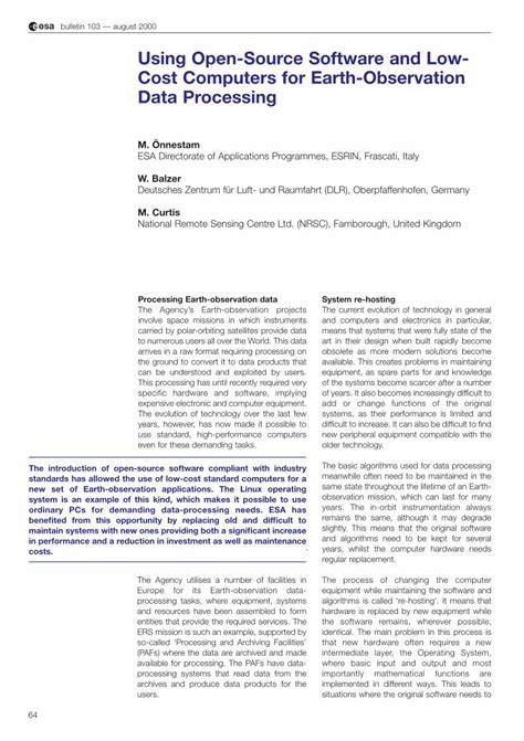 Pdf Using Open Source Software And Low Cost Computers For · Cost