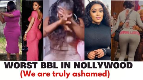 Top 15 Nollywood Actresses With The Worst Plastic Surgery Bbl