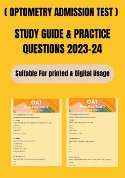 Oat Prep Study Guide 2023 2024 Optometry Admission Test Study Resource