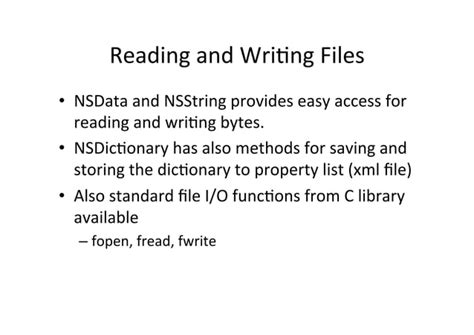 Ios Using Persistant Storage Ppt
