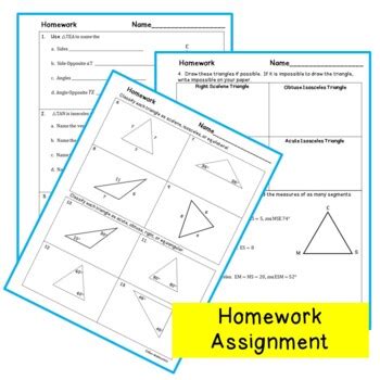 Classifying Triangles By Angles Or Sides Guided Notes Practice Homework