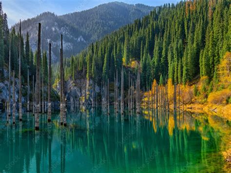 Kaindy Lake Kazakhstan Tour From Almaty Lake Kaindy Day Trip By 4x4