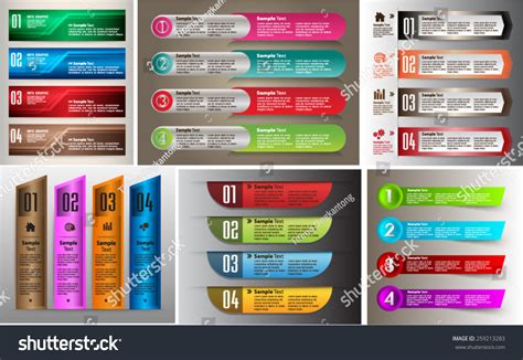 Colorful Modern Text Box Template Website Stock Vector Royalty Free