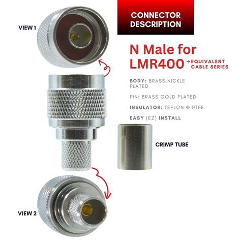 N Male Ez Connector Lmr400 Canadian Wireless Supply