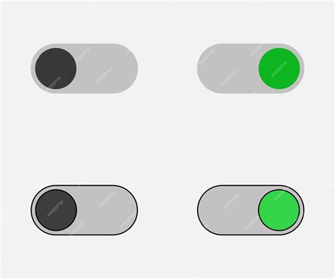 premium vector toggle switch on and off