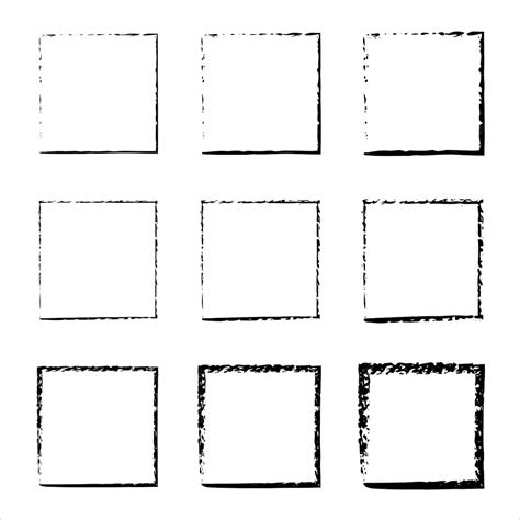 Premium Vector Rectangular Vector Frame Borders Set Grunge Style Set Of Square Shapes