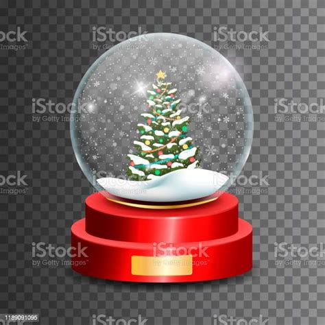 어두운 투명 배경에 크리스마스 스노우 글로브입니다 유리 구입니다 벡터 그림입니다 스노우 글러브에 대한 스톡 벡터 아트 및 기타 이미지 스노우 글러브 크리스마스 목재