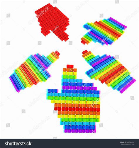 Set Link Selection Computer Mouse Cursor Stock Illustration 408940030