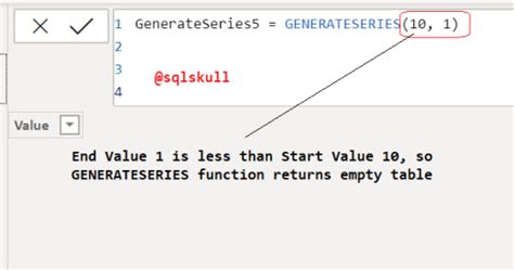 Generateseries Function Dax Sql Bi Tutorials