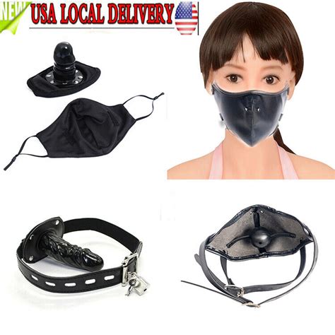 Open Mouth Gag Insert Face Mask With Ball Gag Harness Sm Bondage
