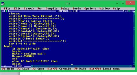 Pemograman Turbo Pascal Dengan Fungsi Array