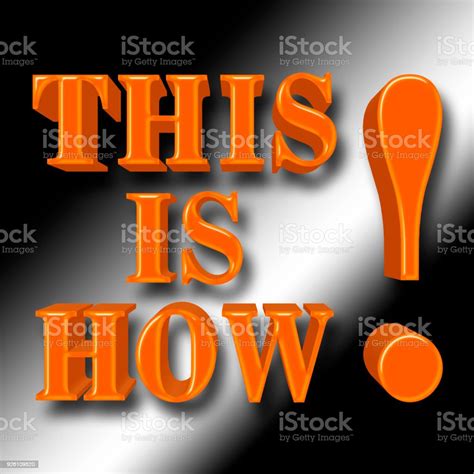 재고 일러스트 레이 션큰 오렌지 텍스트 이것은 방법 3 차원 일러스트 레이 션의 그라데이션 배경을 밝은 대 한 0명에 대한 스톡 사진 및 기타 이미지 Istock