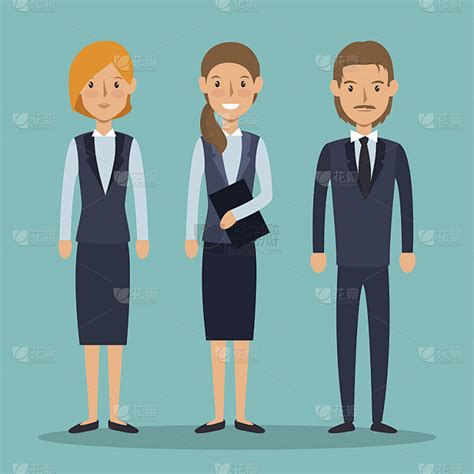 商务人士头像组