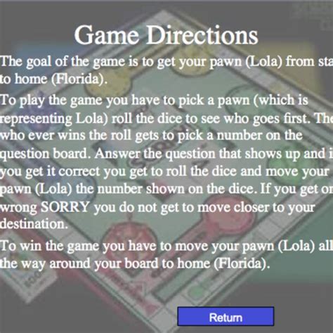 A Homemade PowerPoint Game Slide That Describes How To Play The Game Download Scientific Diagram
