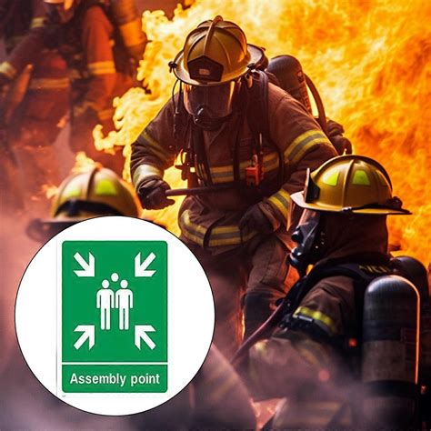 Assembly Muster Point Sign For Emergency Exit Assembly Outdoors Fire