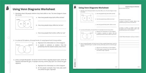 Using Venn Diagrams Worksheet L Insegnante Ha Fatto