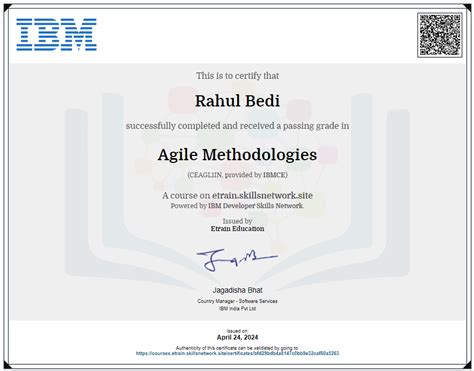 Ibm Agile Methodologies Certification Course Etrainindia