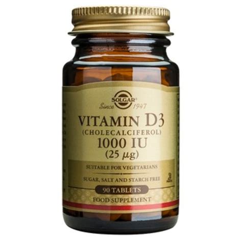 ВИТАМИН Д3 1000 IU х 90 таблетки СОЛГАР | VITAMIN D3 1000 IU 90tabs ...