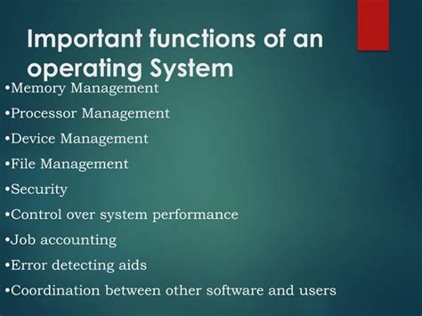 Introduction To Operating System Lecture Pdf
