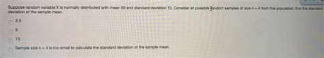 Solved Suppose Random Variable X Is Normally Distributed