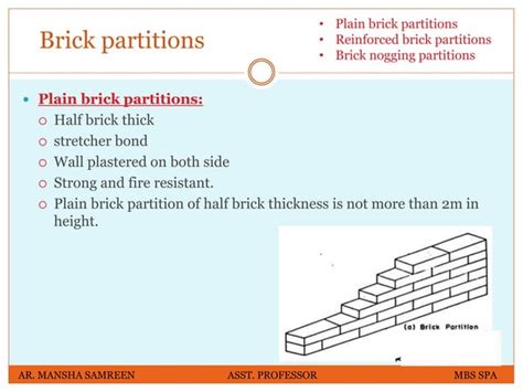 Lecture Types Of Partition Pptx Woodworking Arts And Crafts