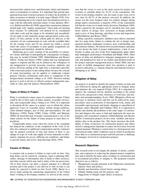 Solution Delay Mitigation In The Malaysian Construction Industry