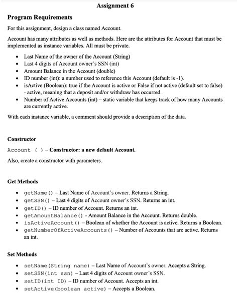 Solved Assignment 6 Program Requirements For This