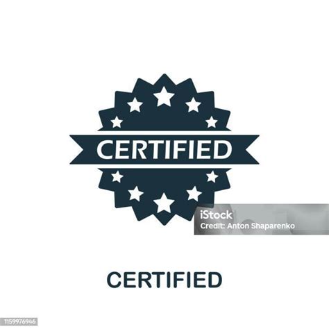 인증 된 벡터 아이콘 기호입니다 품질 관리 아이콘 컬렉션에서 창조적 인 기호 컴퓨터 및 모바일용 플랫 인증 아이콘 채우기 0명에 대한 스톡 벡터 아트 및 기타 이미지