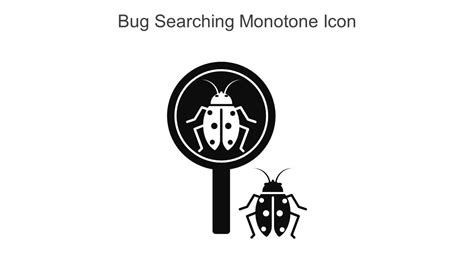 Bug Searching Monotone Icon In Powerpoint Pptx Png And Editable Eps Format PPT Example