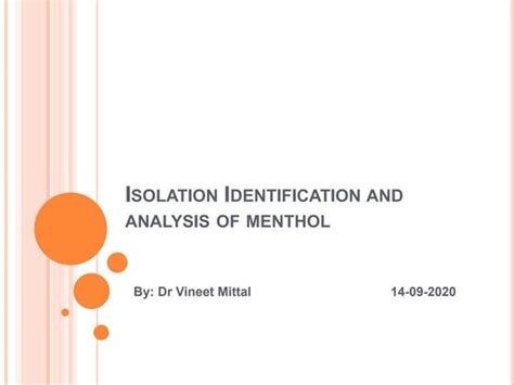 Isolation Identification And Analysis Of Atropine Pptx Chemistry