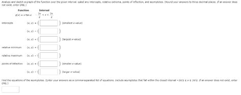 Solved Analyze And Sketch A Graph Of The Function Over The