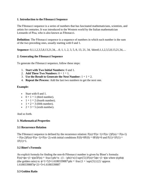Intro To Fibonacci Sequence Pdf Mathematics Teaching Methods