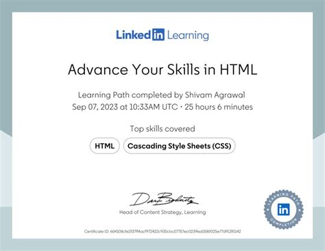 Shivam Kumar On Linkedin Certificate Of Completion