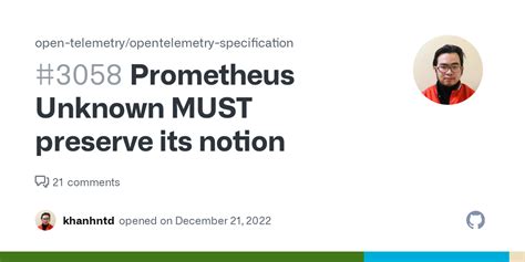 prometheus unknown must preserve its notion · issue 3058 · open