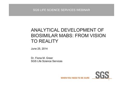 Analytical Development Of Biosimilar Mabs From Vision To Reality Pdf