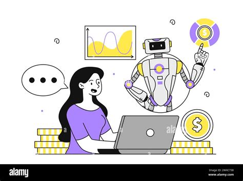 Banking Ai Vector Linear Concept Stock Vector Image And Art Alamy