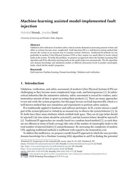 pdf machine learning assisted model implemented fault injection