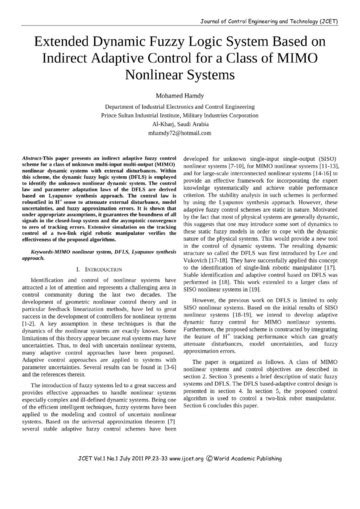 Extended Dynamic Fuzzy Logic System Based On Indirect Adaptive Control