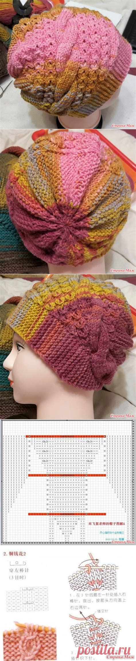 Китайская шапочка Вязание Страна Мам Шапки шарфы снуды береты варежки перчатки Постила