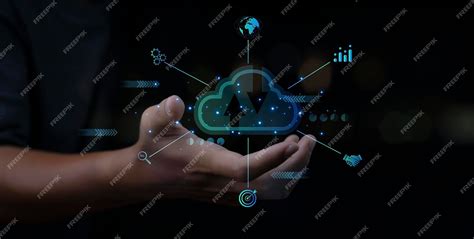 Premium Photo Cloud Computing Technology Internet Storage Network Businessman Show Cloud Computing
