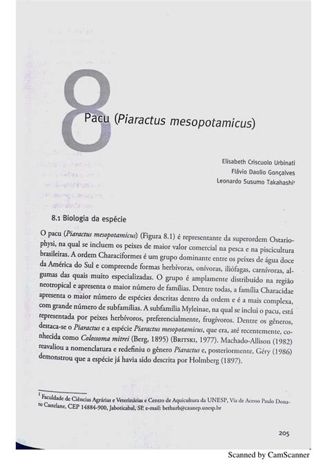 Pdf Pacu Piaractus Mesopotamicus