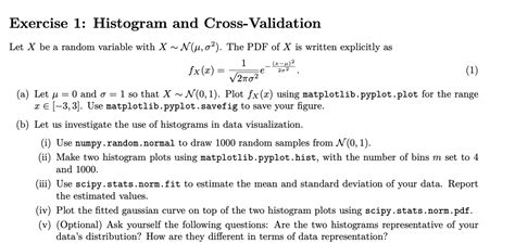 Solved Exercise Histogram And Cross ValidationLet X Be A Chegg Com