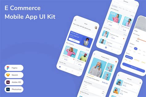 电子商务移动应用app Ui Kit Fig Psd Sketch Xd 云瑞设计