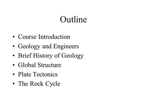 CEE 437 Lecture 1 October 1, 2002 Thomas Doe. Outline Course Introduction Geology and Engineers ...