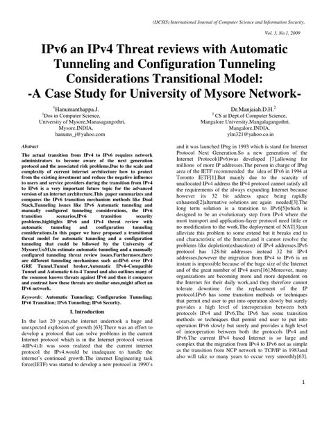 Pdf Ipv6 And Ipv4 Threat Reviews With Automatic Tunneling And