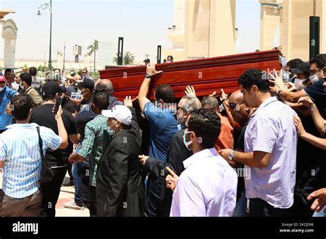 The Funeral Of The Egyptian Actress Dalal Abdel Aziz From The Mosque